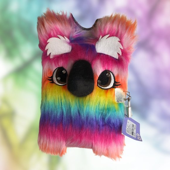 Claire's | Office | Kylie Rainbow Koala Plush Diary W Lock Key | Poshmark